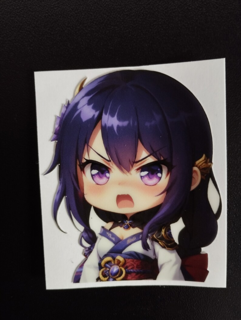 Raiden Shogun Sticker Ei Genshin Impact Physical Sticker Glowing in the ...