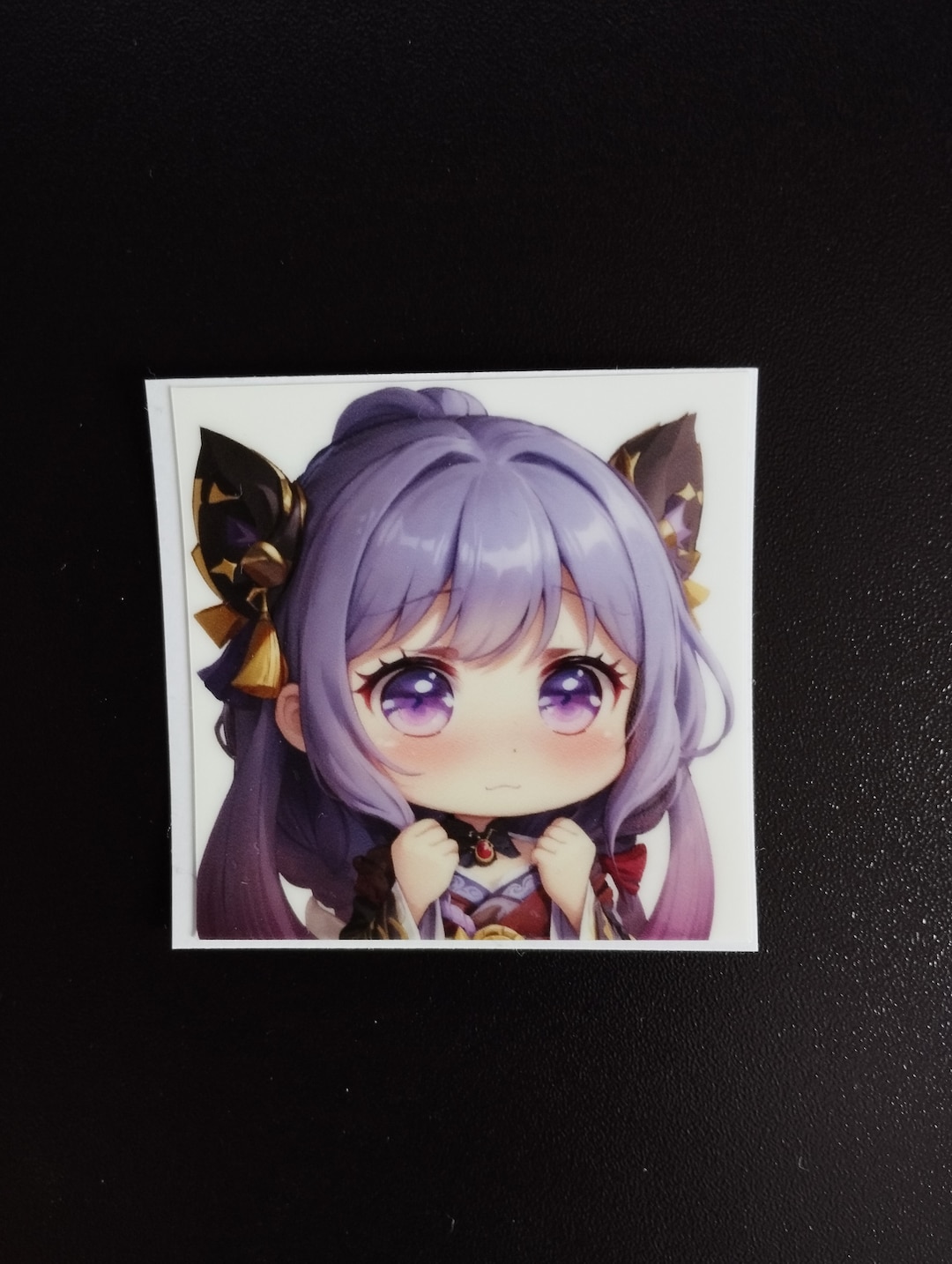 Keqing Sticker Genshin Impact Physical Sticker Glowing in the Darkness ...