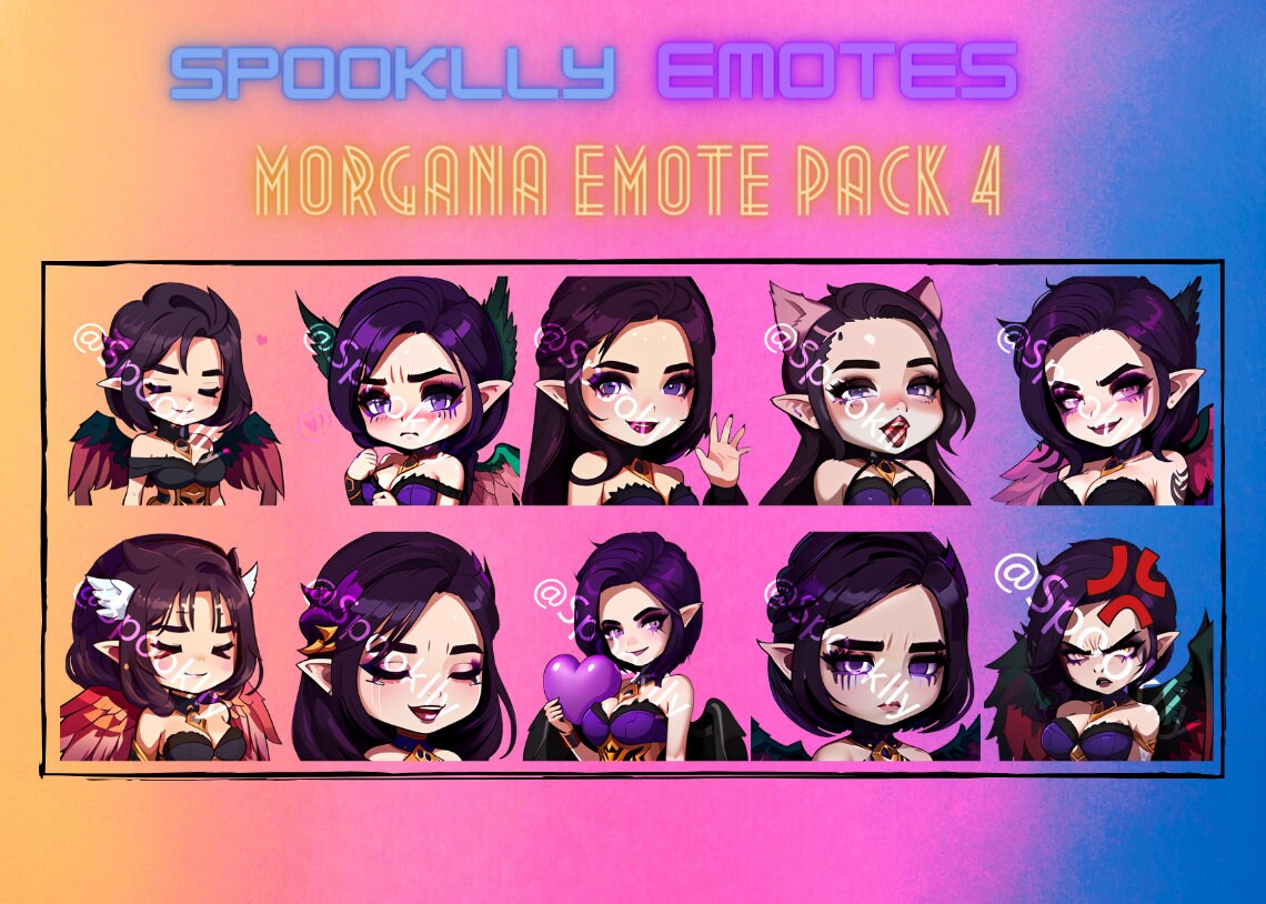 Morgana League of Legends LOL Emote Set for Twitch/discord Gaming ...