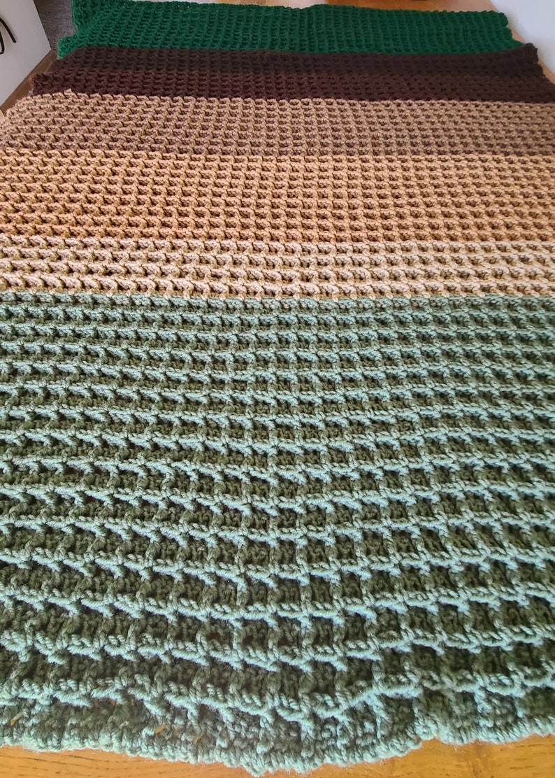 Earth Waffle Afghan - Etsy