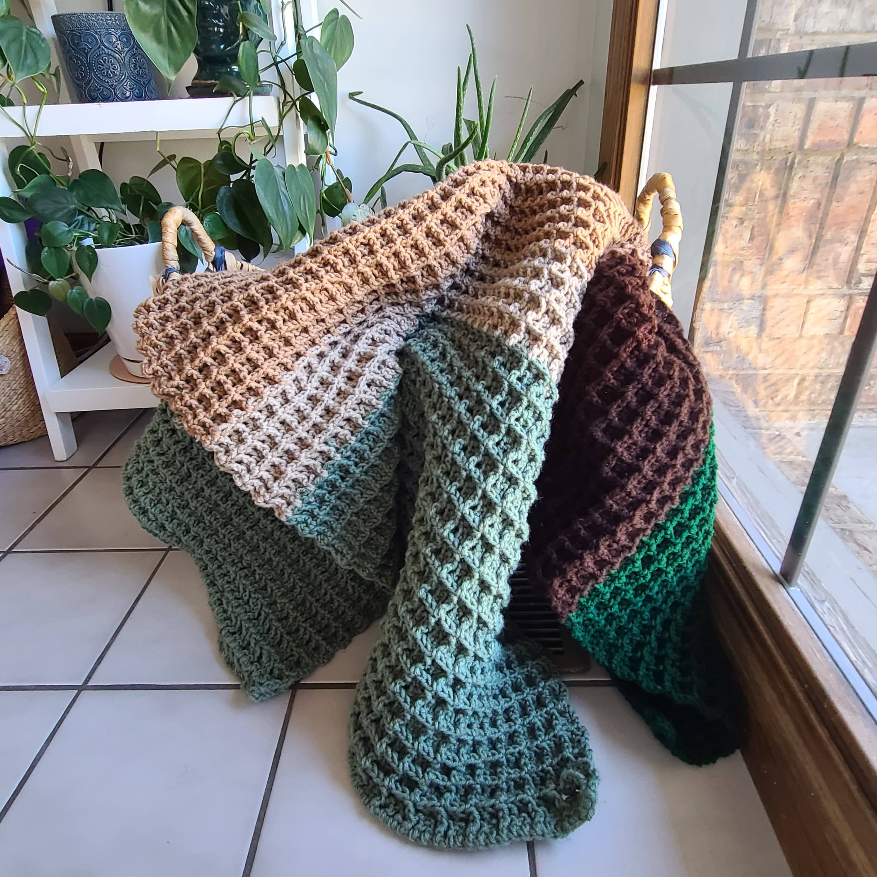 Earth Waffle Afghan - Etsy