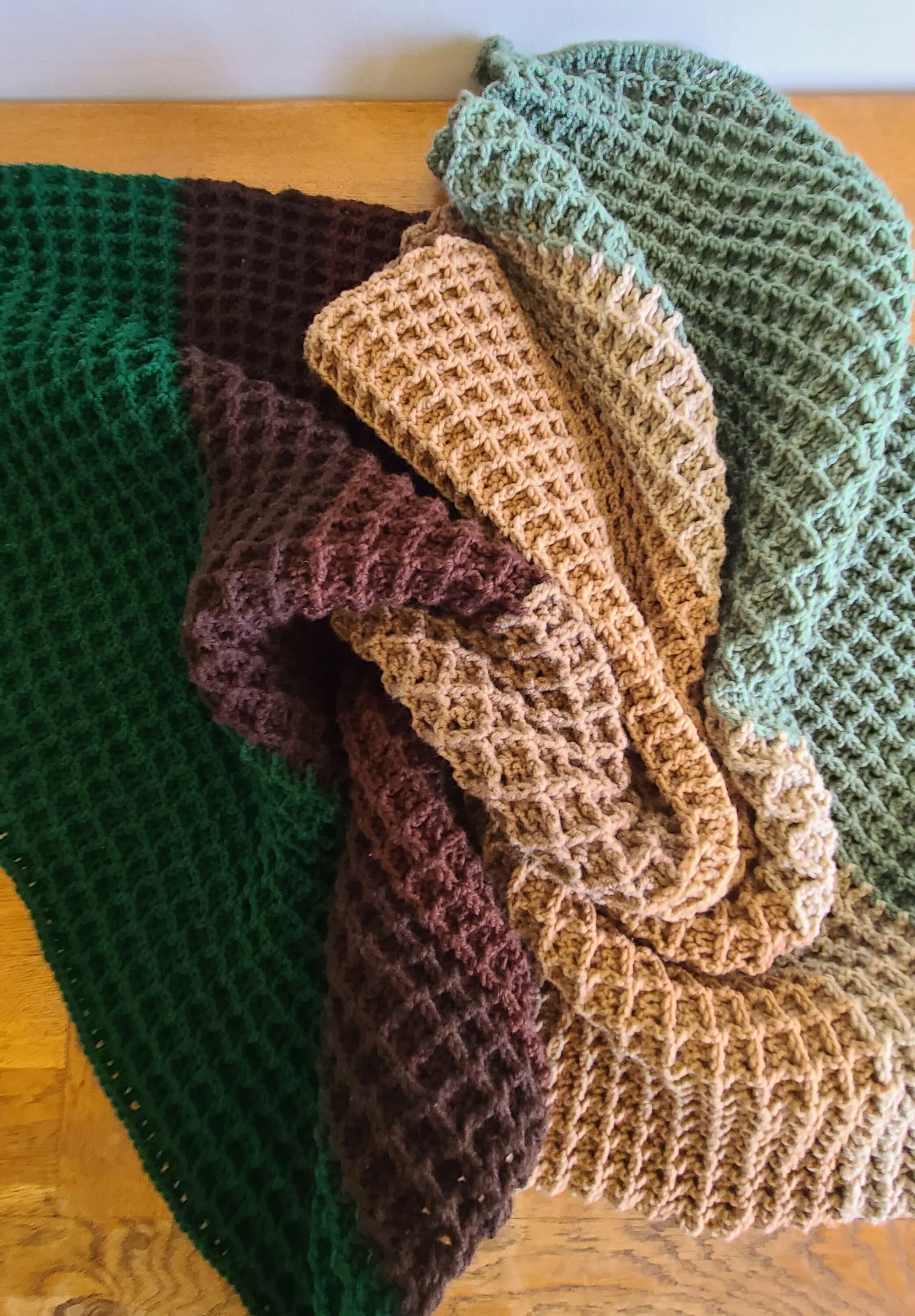 Earth Waffle Afghan - Etsy