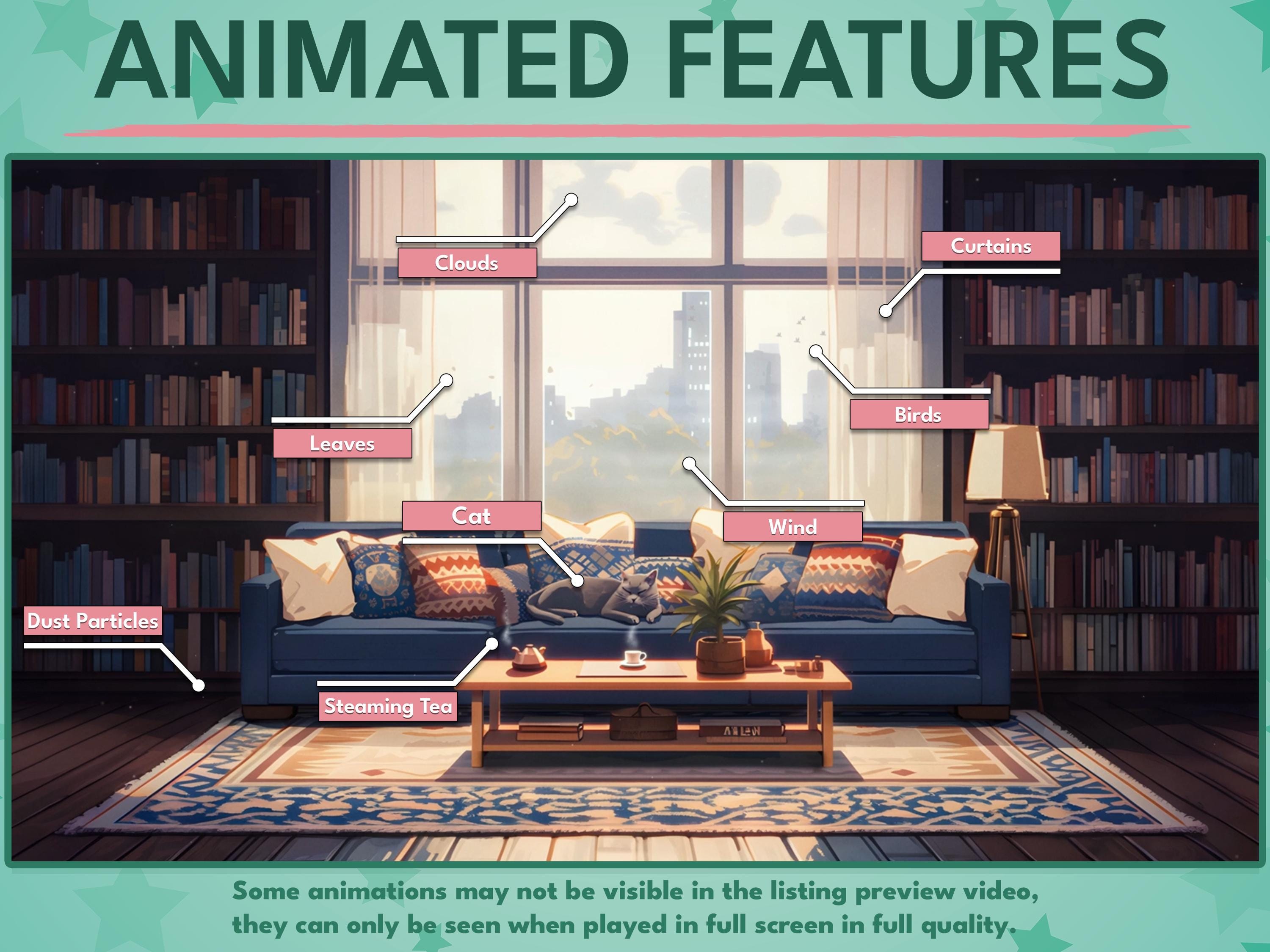 Animated Backgrounds - Day and Night Bundle | Vtuber Room | Pngtuber ...