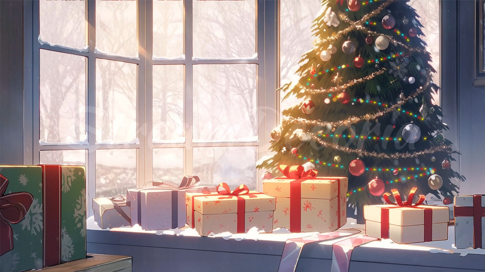 Christmas Vtuber Background Animated Virtual Background Stream ...