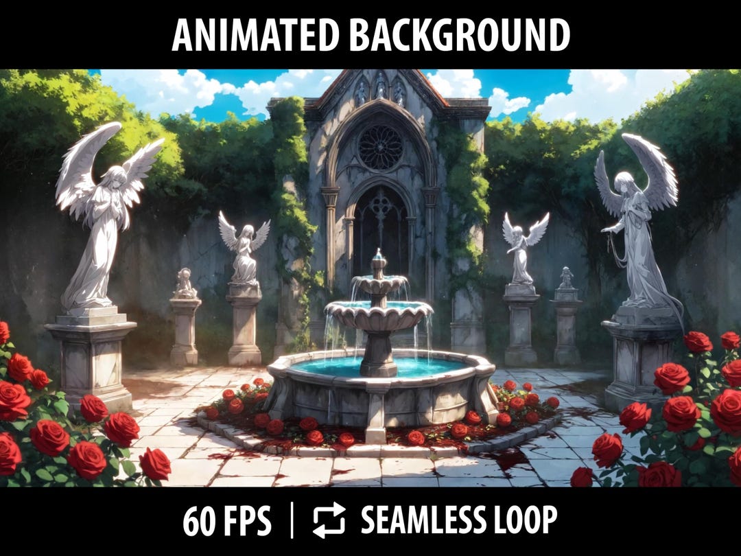 Gothic Vtuber Background | Animated Stream Background for Twitch Scene ...