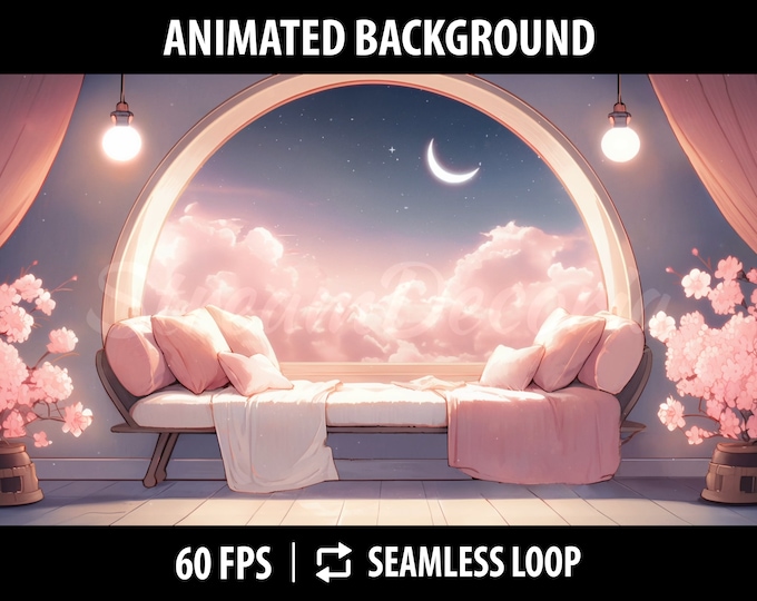 Vtuber Background Animated | Stream Background for Twitch | Vtuber ...