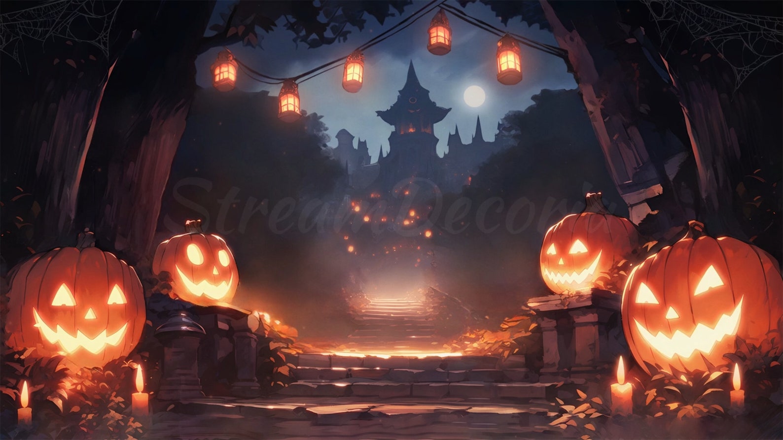 Dark Vtuber Background Animated Virtual Background Twitch Stream ...