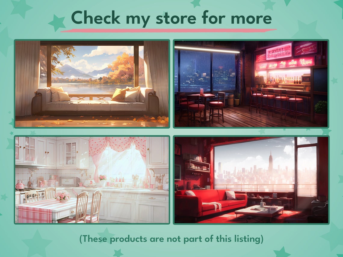 Animated Backgrounds Seasons and Weather Bundle | Vtuber Room ...