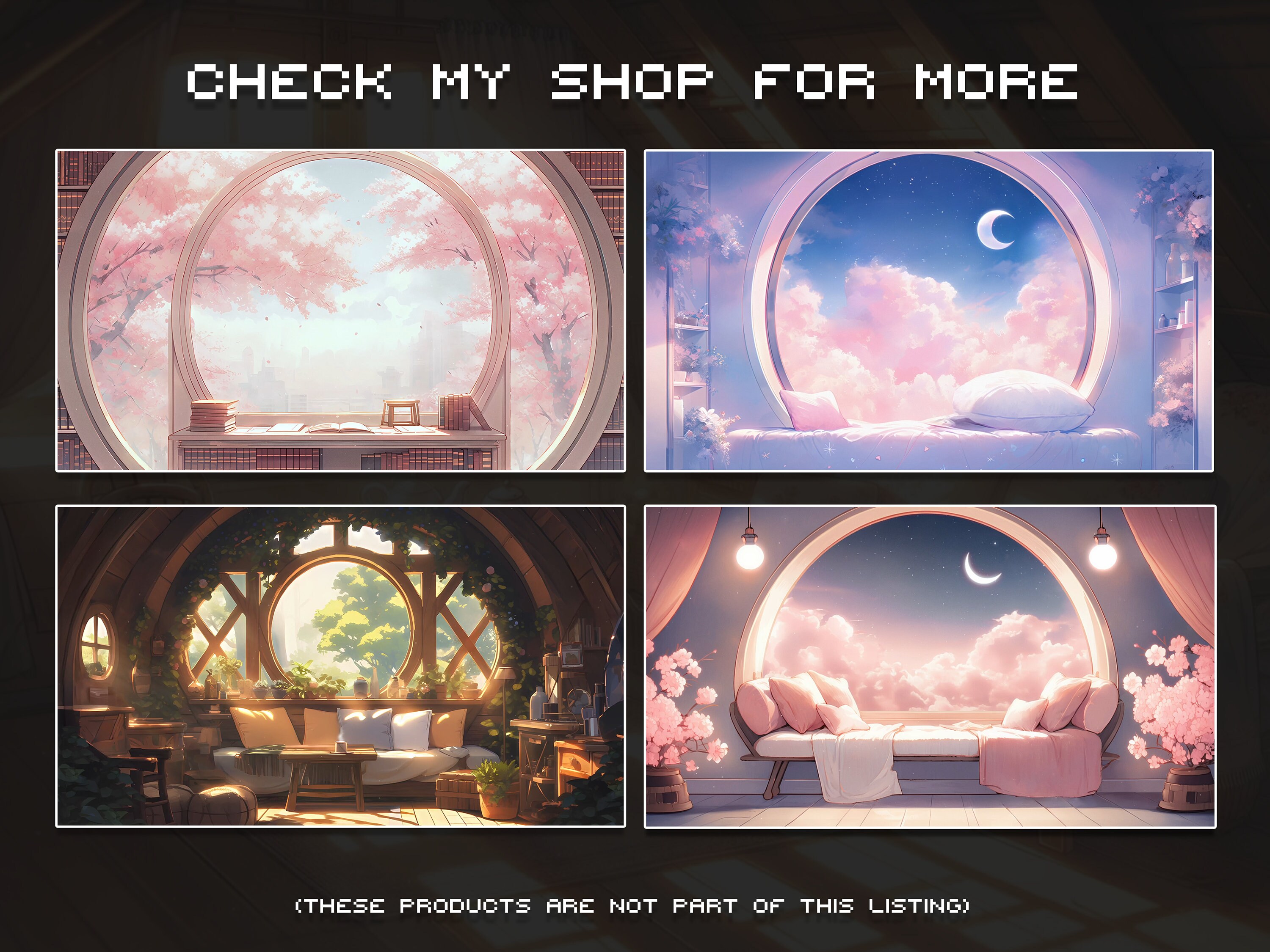 Vtuber Background Animated for Twitch Stream | Anime Desktop Wallpaper ...