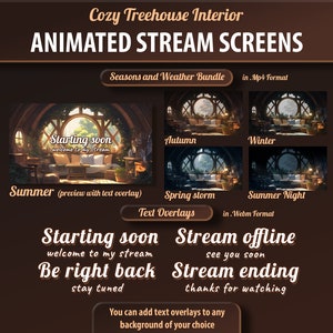Cozy Treehouse Stream Package for Twitch | Stream Overlay Panels ...