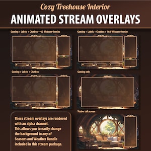 Cozy Treehouse Stream Package for Twitch | Stream Overlay Panels ...