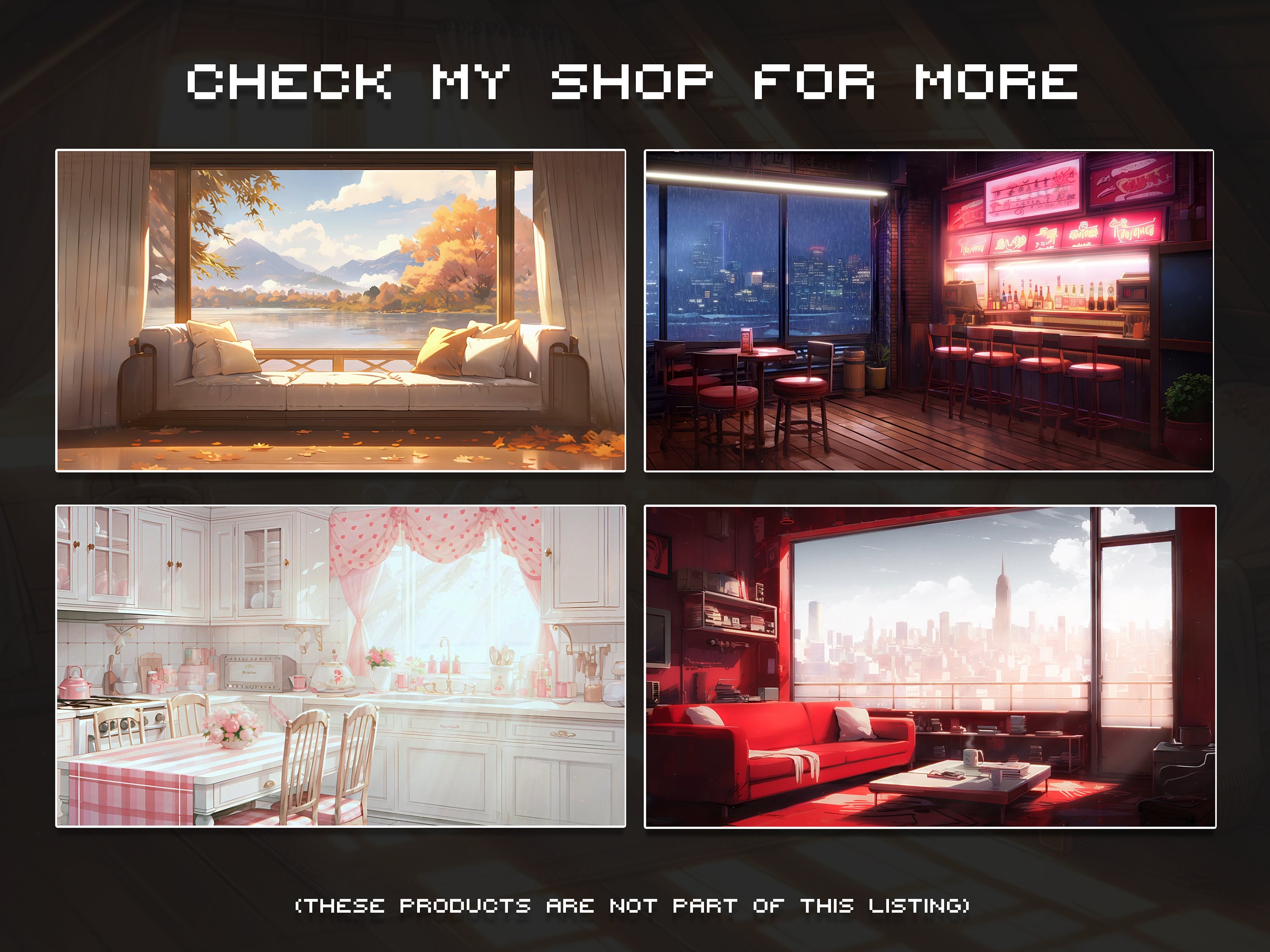 Vtuber Background Animated | Stream Overlay for Twitch | Anime Desktop ...