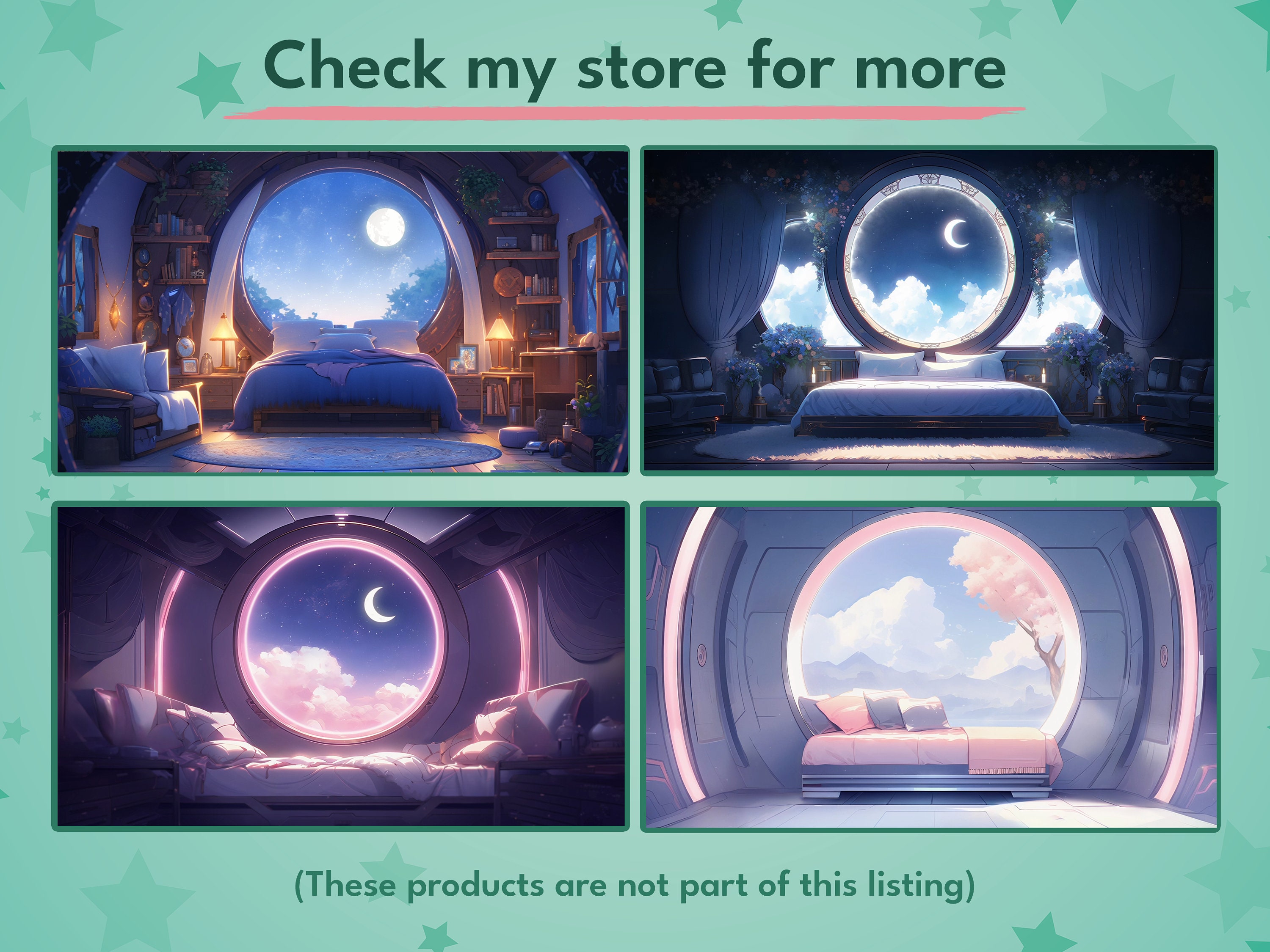 Animated Backgrounds Seasons and Weather Bundle Vtuber Room Pngtuber ...