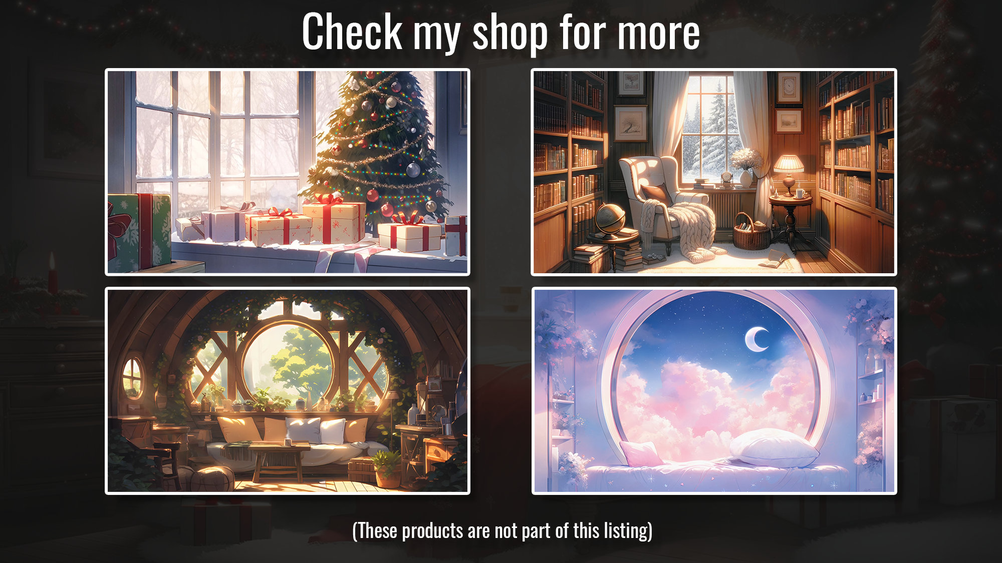 Christmas Vtuber Background Animated Virtual Background - Etsy