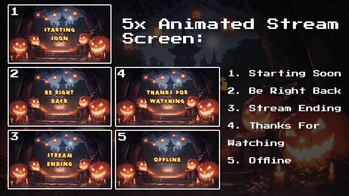 Animated Starting Soon Screen Halloween | Animated Screens Pack for ...