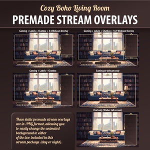 Cozy Living Room Stream Package | Stream Overlay for Twitch | Panels ...