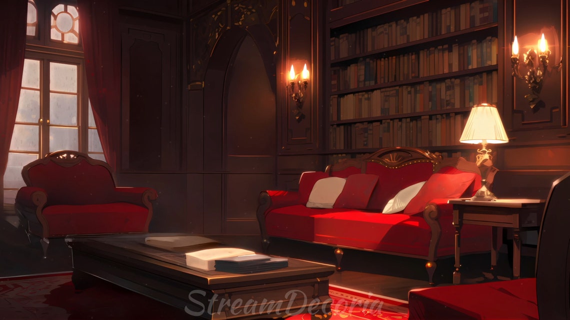 Vtuber Background Animated Room | Vtuber Overlay Animated | Stream Background for Twitch ...