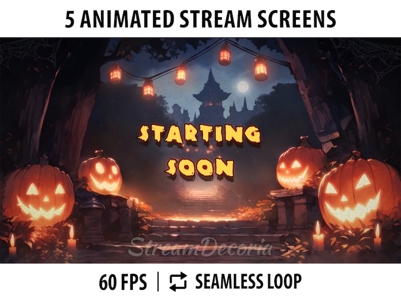 Animated Starting Soon Screen Halloween | Animated Screens Pack for ...