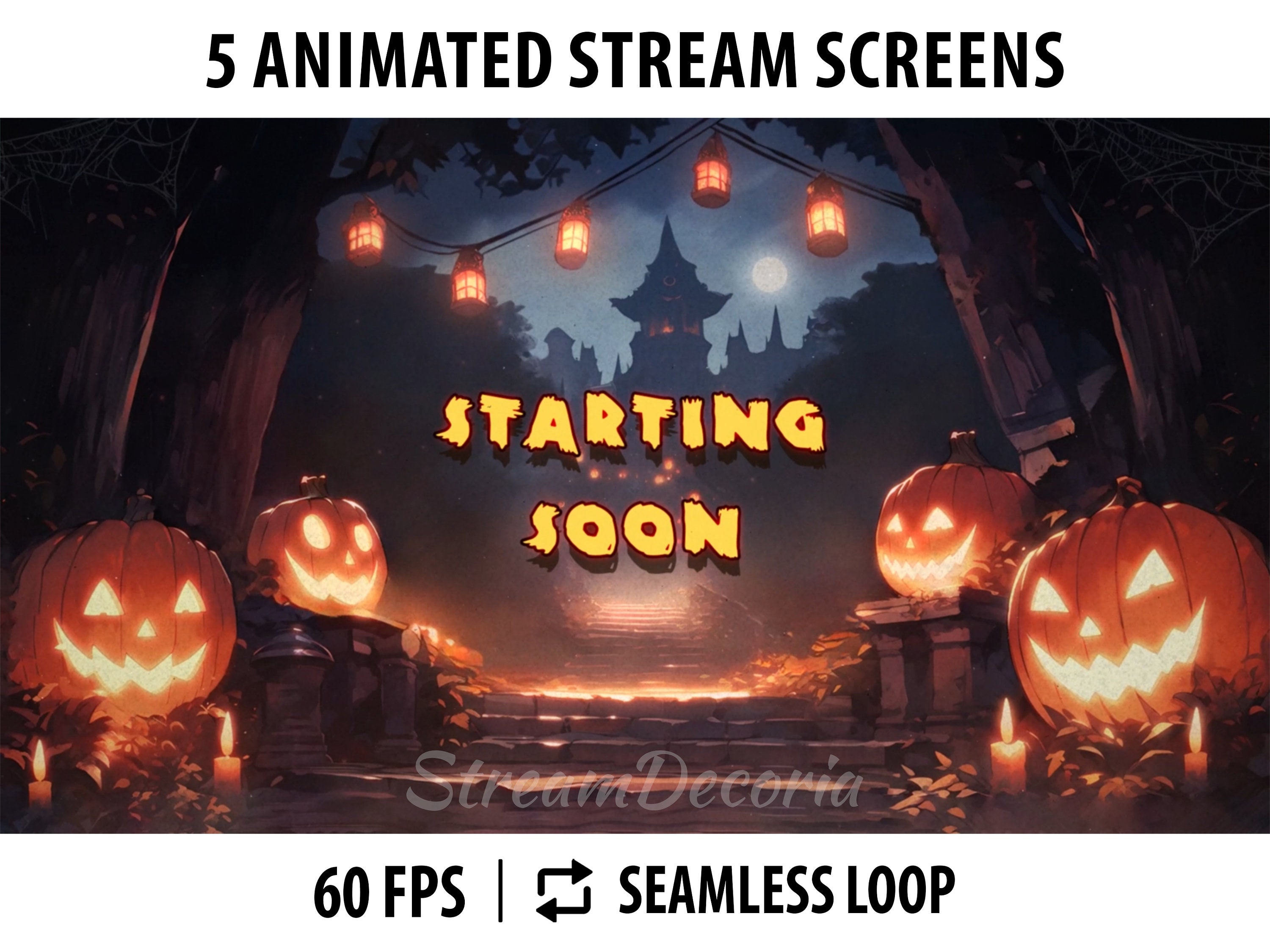 Animated Starting Soon Screen Halloween | Animated Screens Pack for ...