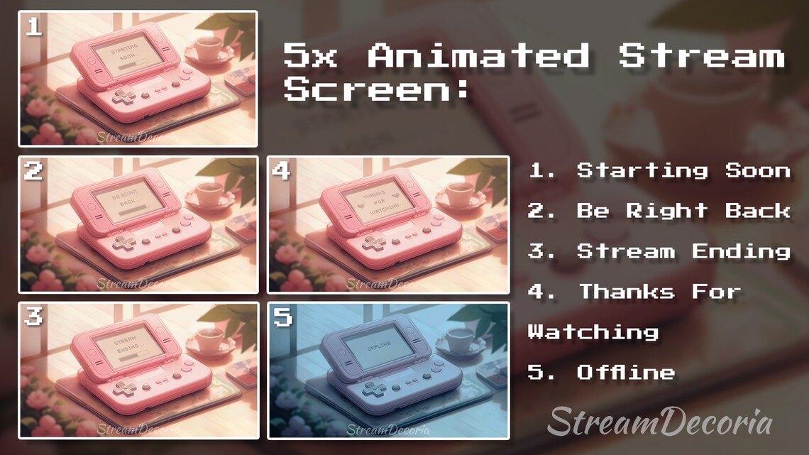 Animated Starting Soon Screen for Twitch | BRB Screen | Stream Ending ...