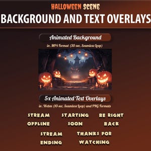 Halloween Stream Package | Animated Stream Overlay for Twitch | Panels ...