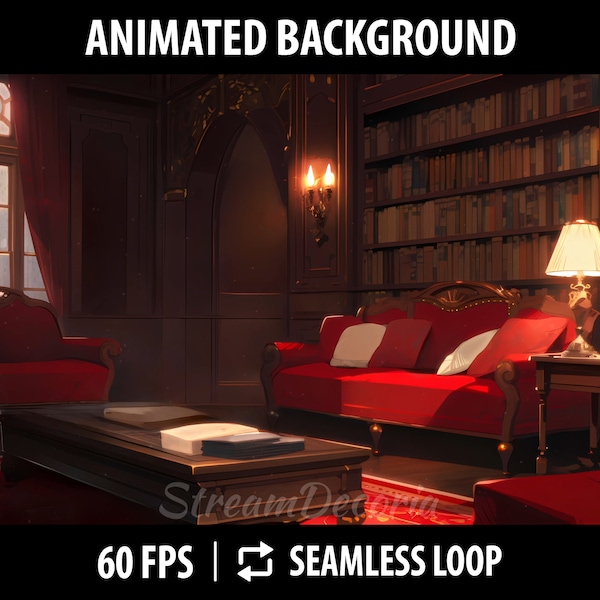 Red Vtuber Overlay Animated - Etsy