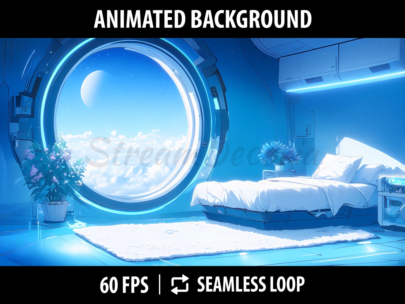 Vtuber Background Animated Vtuber Bedroom Pngtuber Stream Background ...