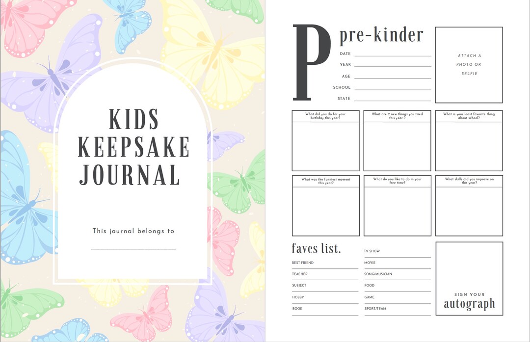 Kids Keepsake Journal - Etsy