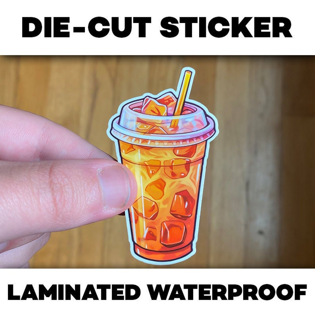 Iced Coffee Cup Sticker, Iced Coffee, Coffee Sticker, Gift for Mom ...