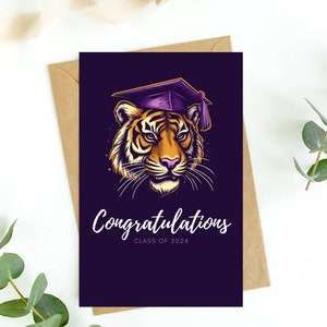 Tiger Graduation Cap Photo Digital Download ONLY (with Congratulations ...