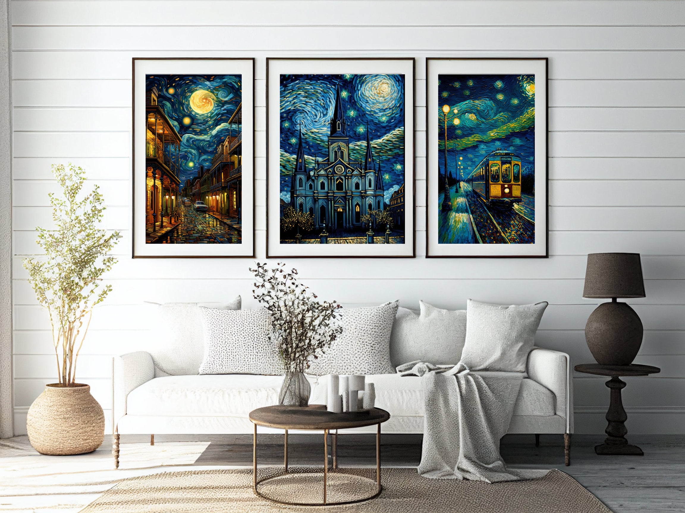 6 Set New Orleans Starry Night Painting, Digital Download, Printable ...