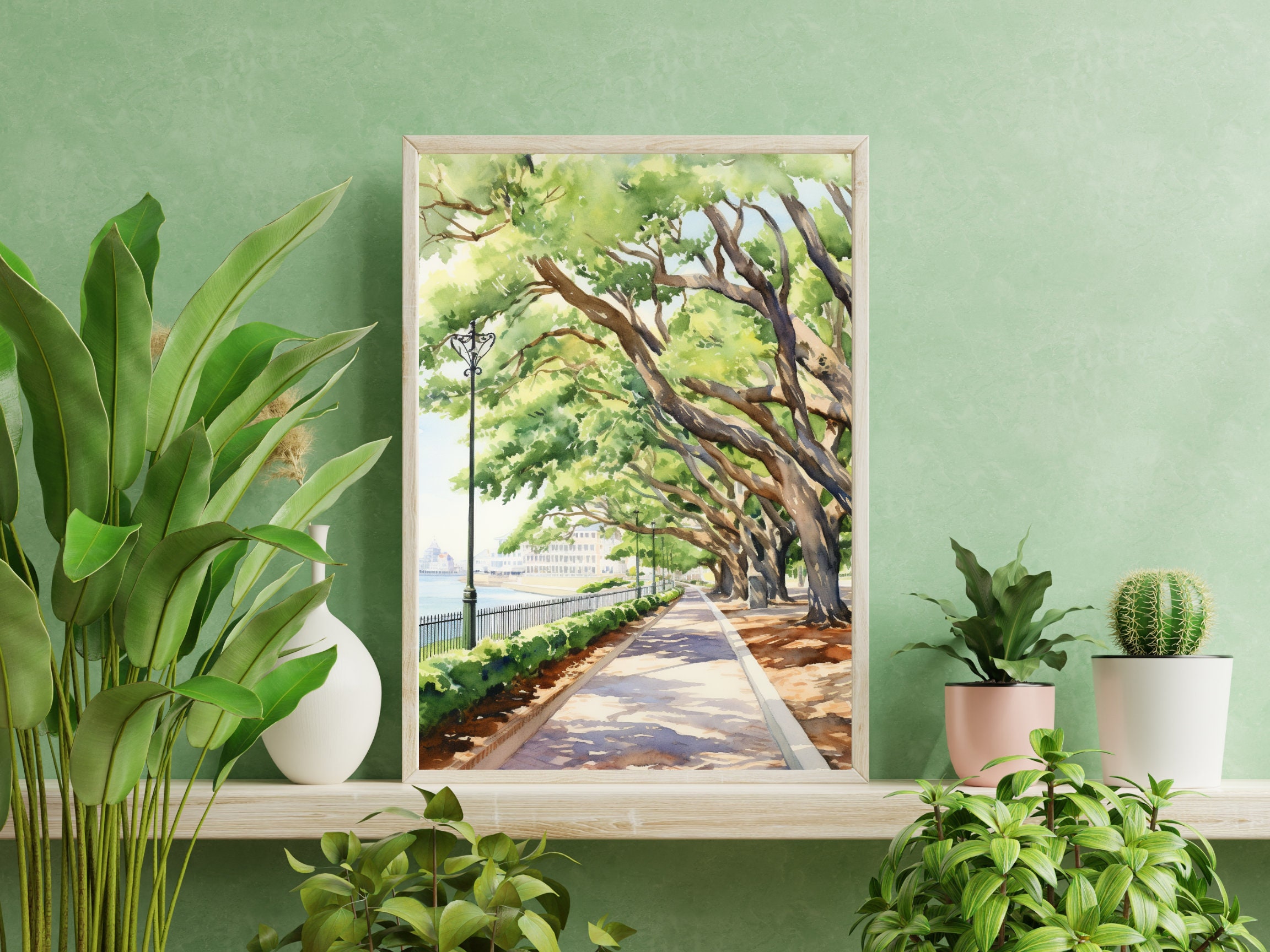 20 Set Charleston South Carolina Watercolor Paintings, Digital Download ...