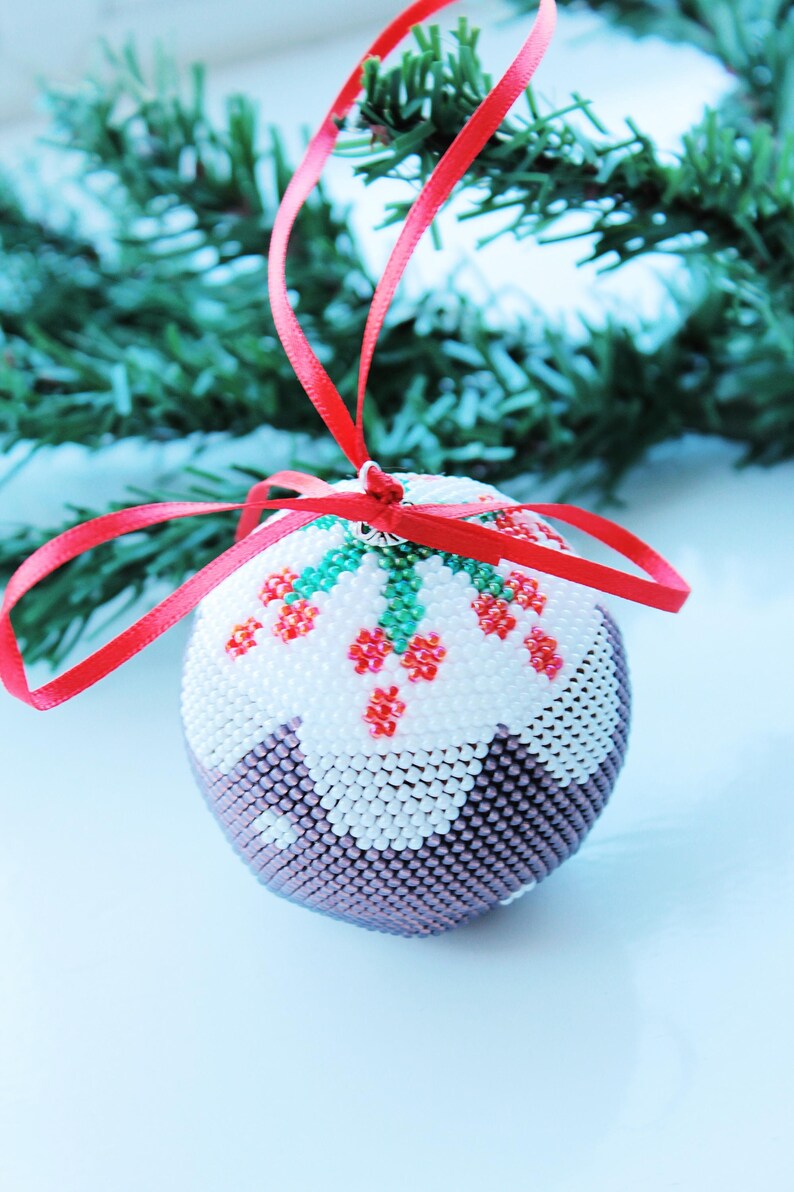 Bead Crochet Christmas Pudding Bauble Pattern (PDF) - Etsy