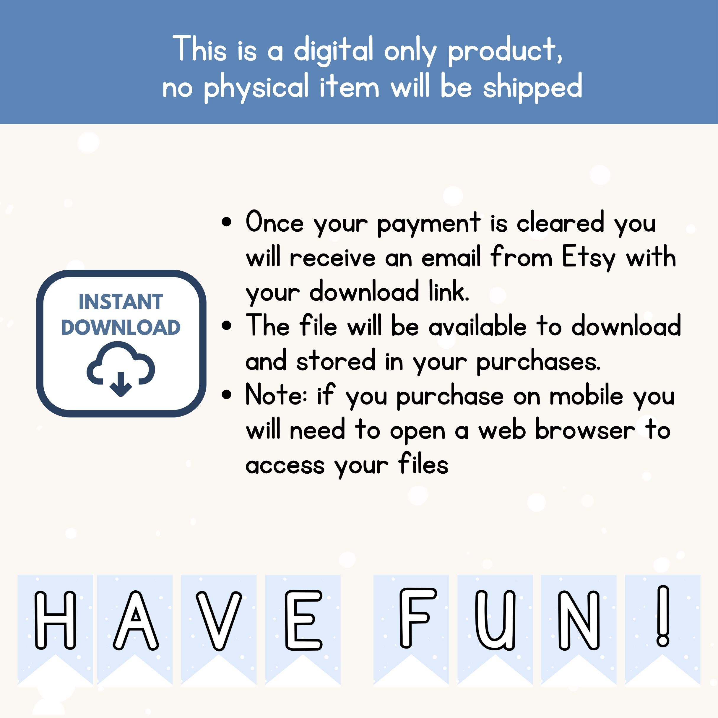 Alphabet Bunting Banner Winter Classroom Decor - ABC Letters, Numbers ...