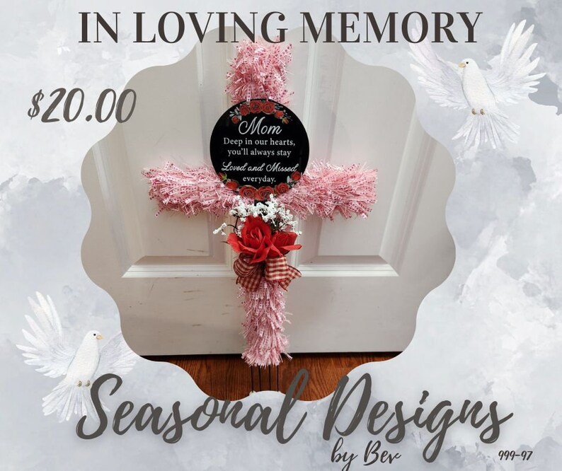 Remembering Mom Grave Cross - Etsy