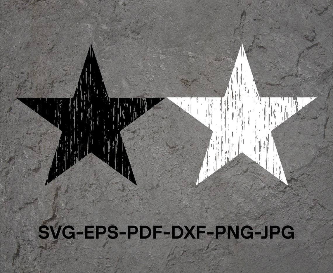 Star SVG Files Star Png Shabby Star Svg Star Cut Files Scratched Star ...
