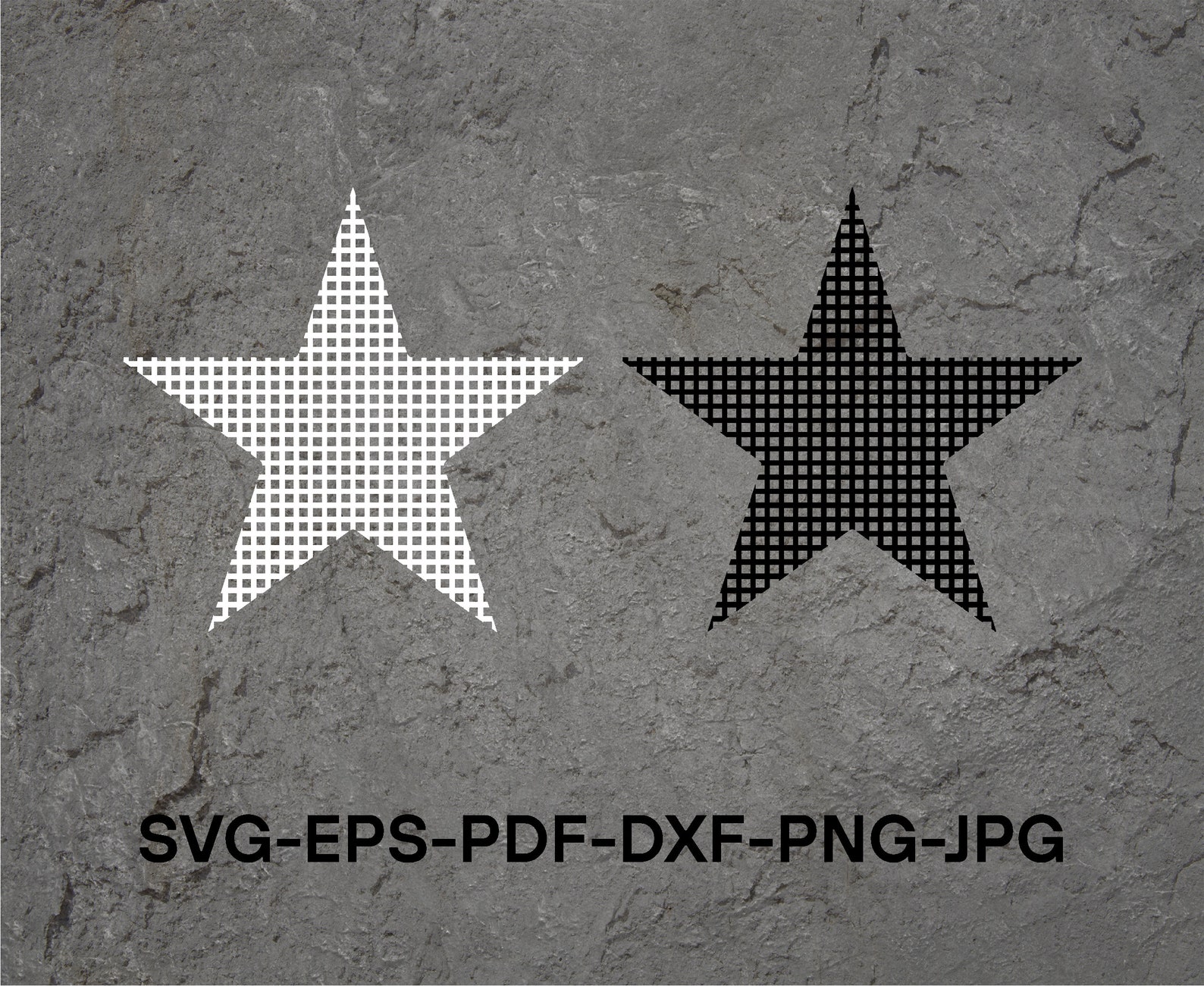 Star SVG Files Star Png Star Cut Files Checkered Star Svg Png Geometric ...