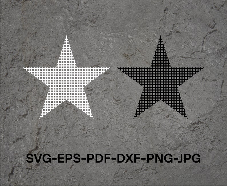 Star SVG Files Star Png Star Cut Files Checkered Star Svg Png Geometric ...
