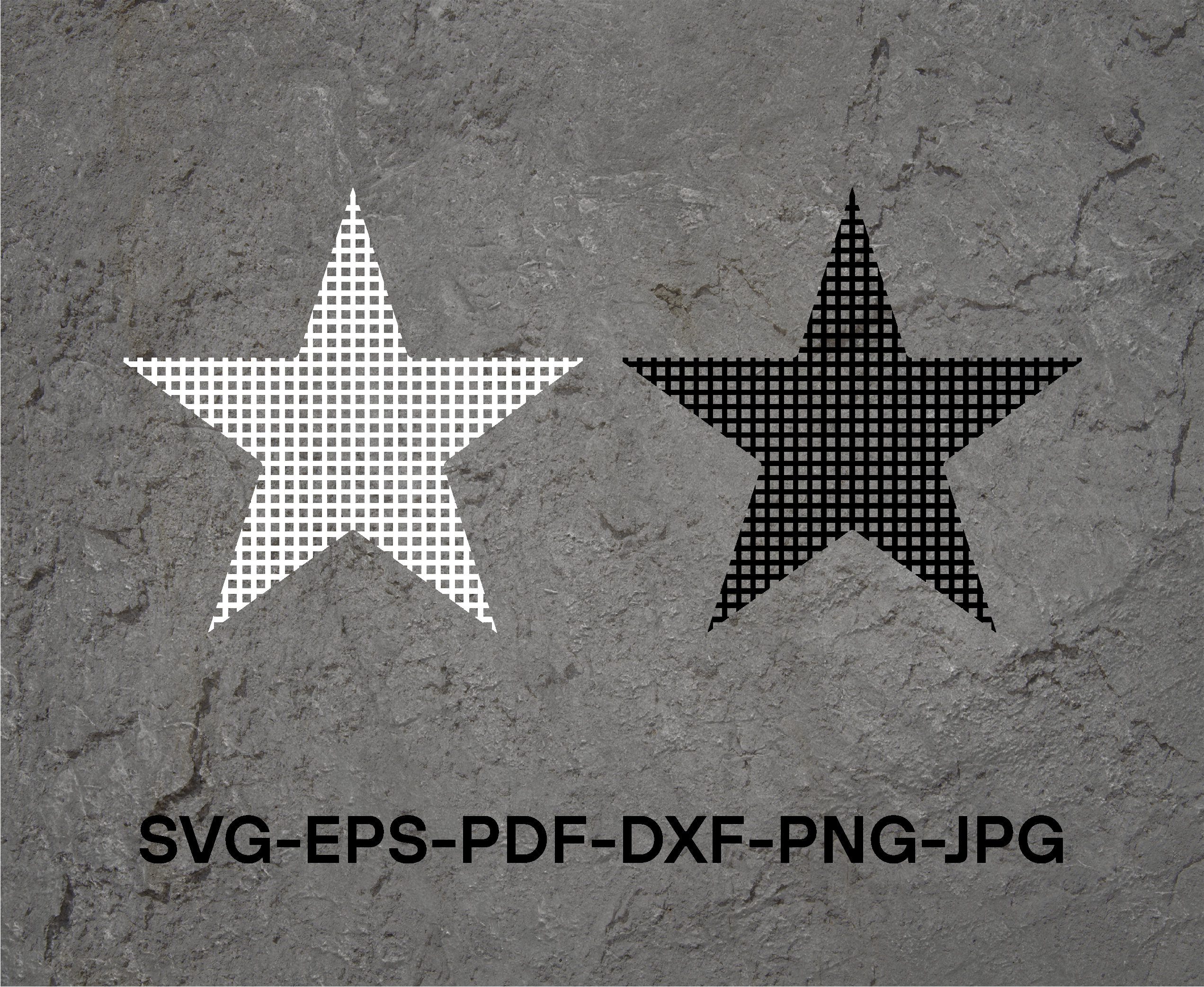Star SVG Files Star Png Star Cut Files Checkered Star Svg Png Geometric ...
