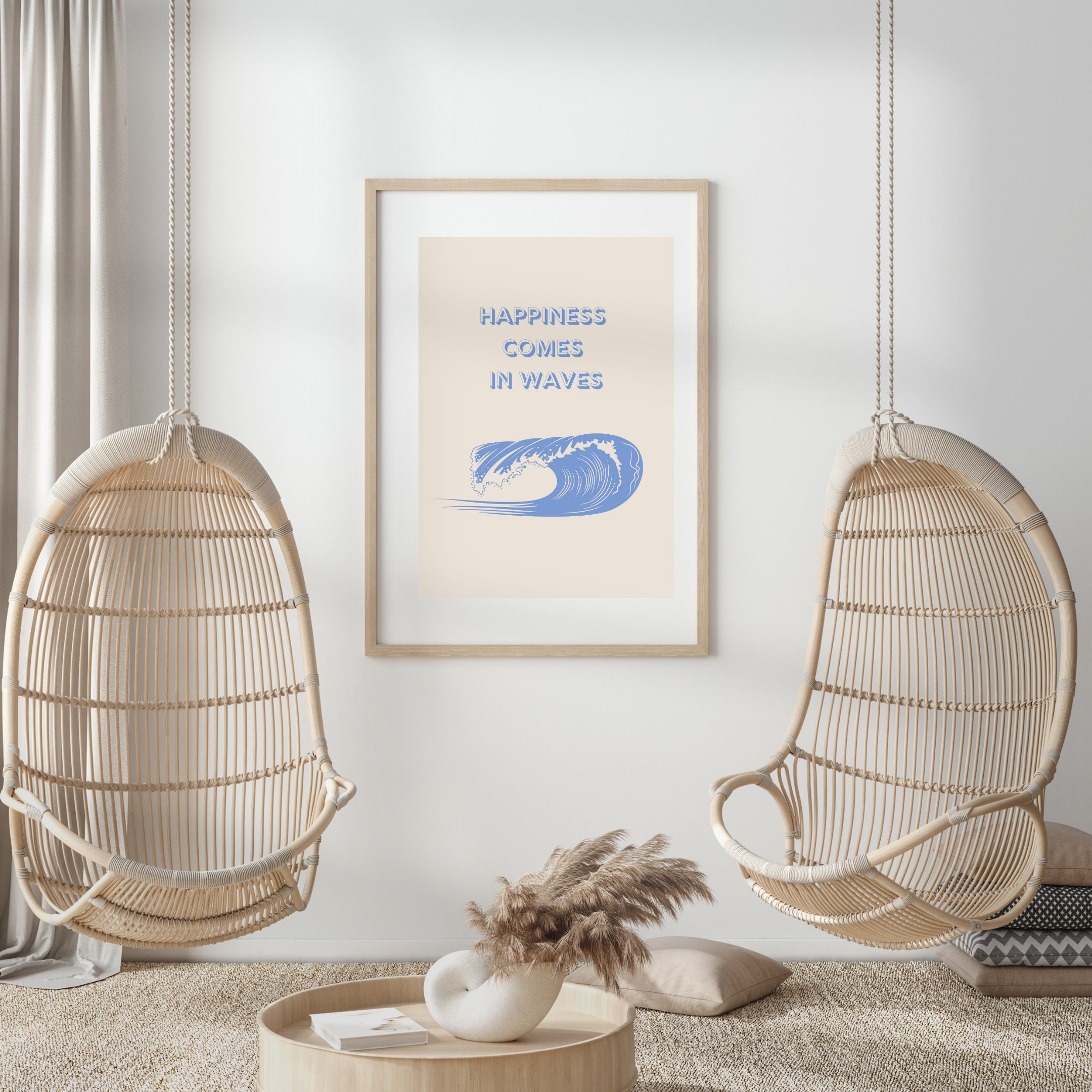 Happiness Come in Waves PRINTABLE Digital Art Print - Etsy