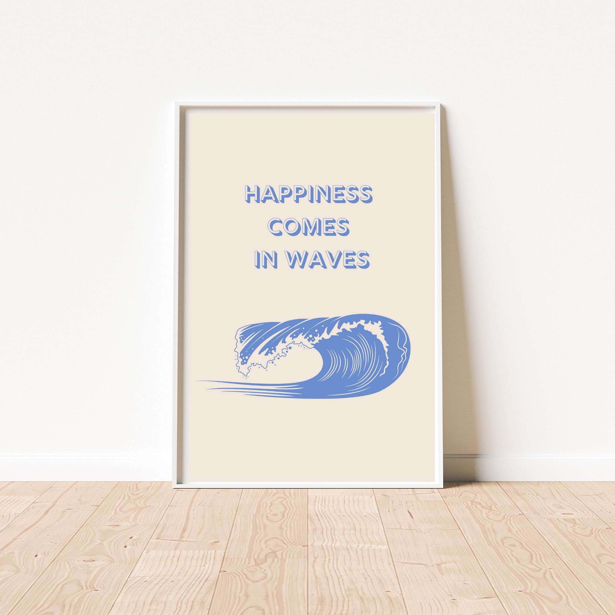 Happiness Come in Waves PRINTABLE Digital Art Print - Etsy