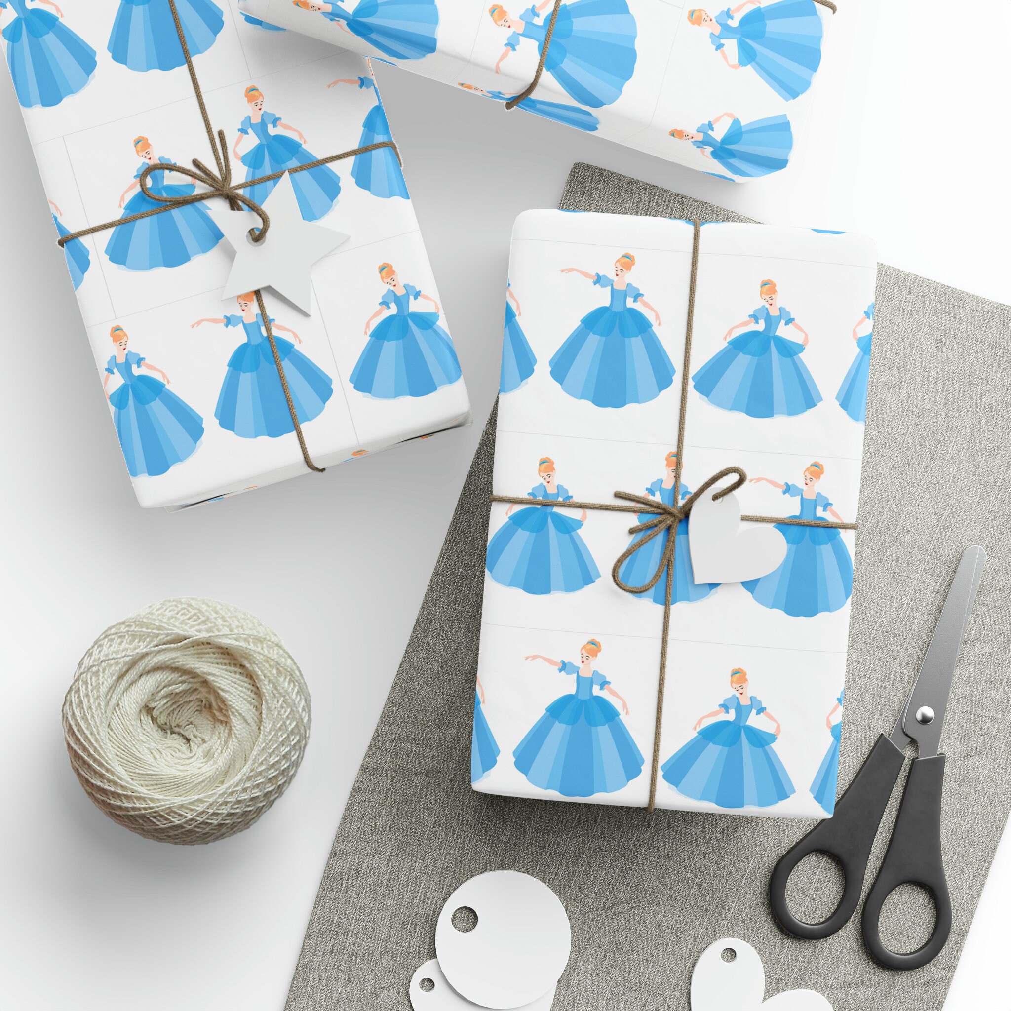 Cinderella Custom Design Wrapping Paper Fairytale Princess Birthday ...