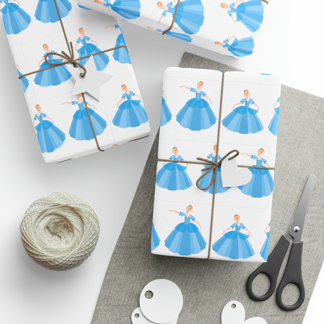 Cinderella Custom Design Wrapping Paper Fairytale Princess Birthday ...