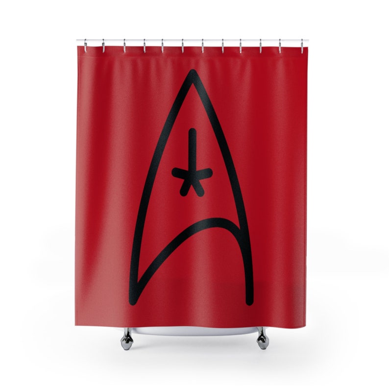 Star Trek Trekkie Custom Design Shower Curtain Bathroom Decor Man Cave ...