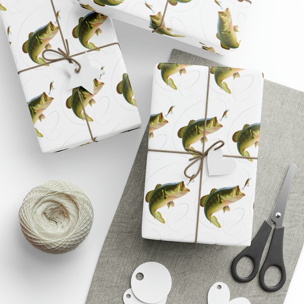 Bass Fishing Wrapping Paper - Etsy