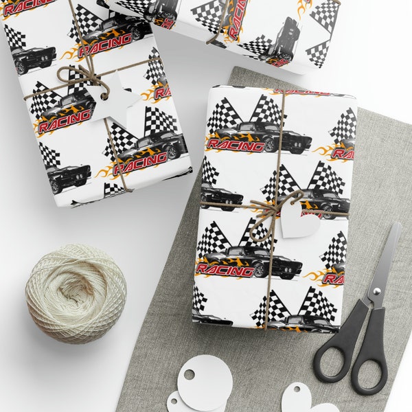 Checkered Flag Wrapping Paper - Etsy