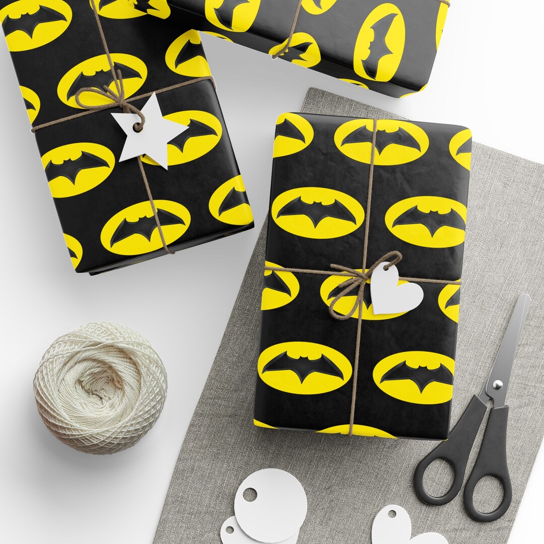 Batman Superhero Custom Design Wrapping Paper Birthday Special Occasion ...