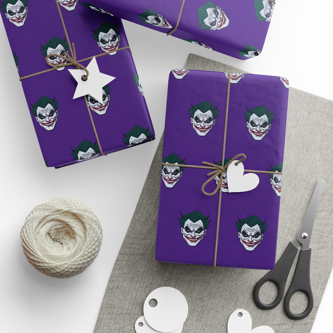 The Joker Comic Custom Design Wrapping Paper Batman Villain Birthday ...