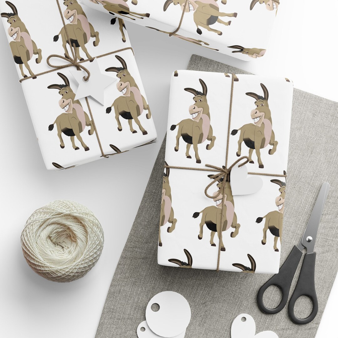 Donkey From Shrek Custom Design Wrapping Paper Birthday Special ...
