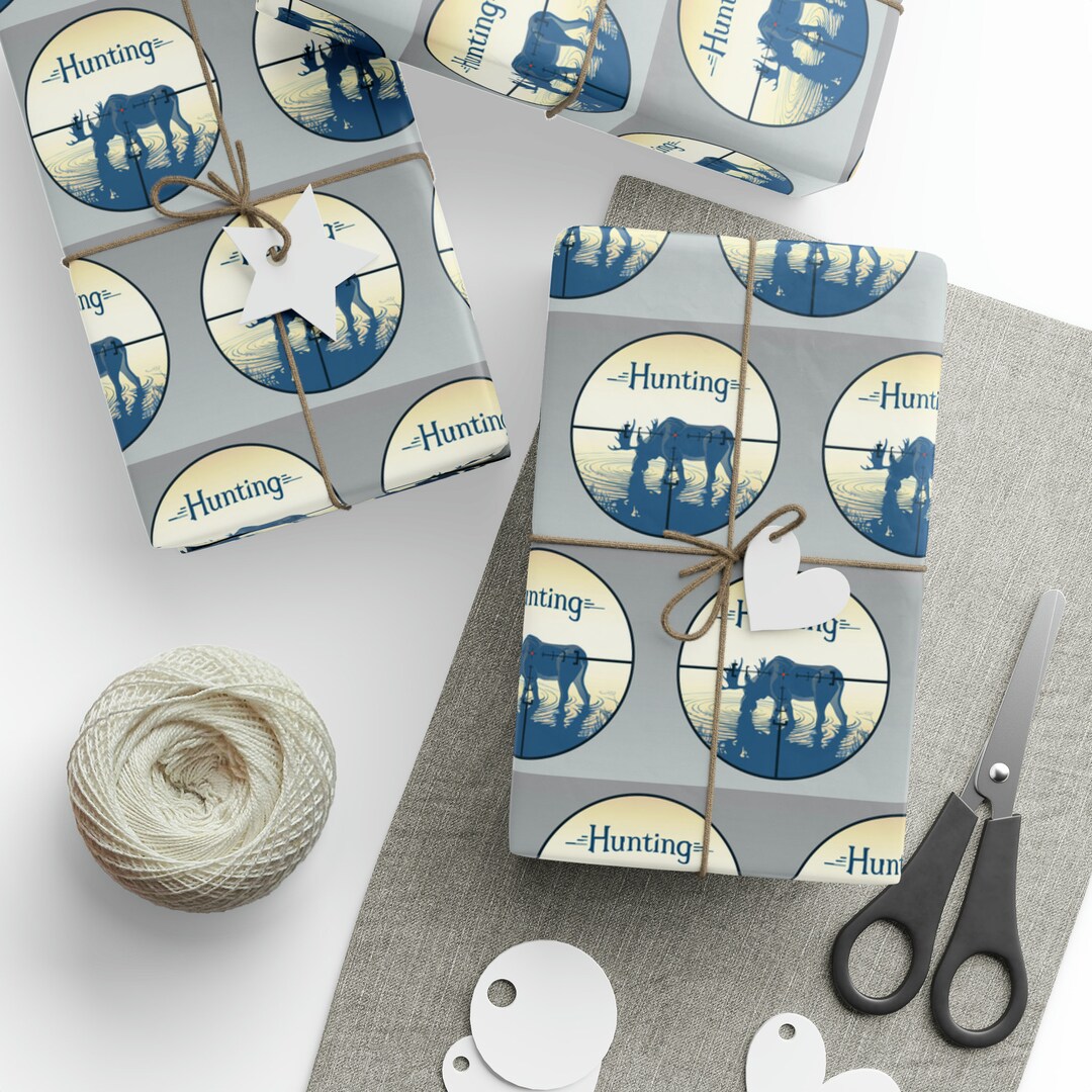 Elk in Crosshairs Hunting Custom Design Wrapping Paper Hunter Outdoor ...